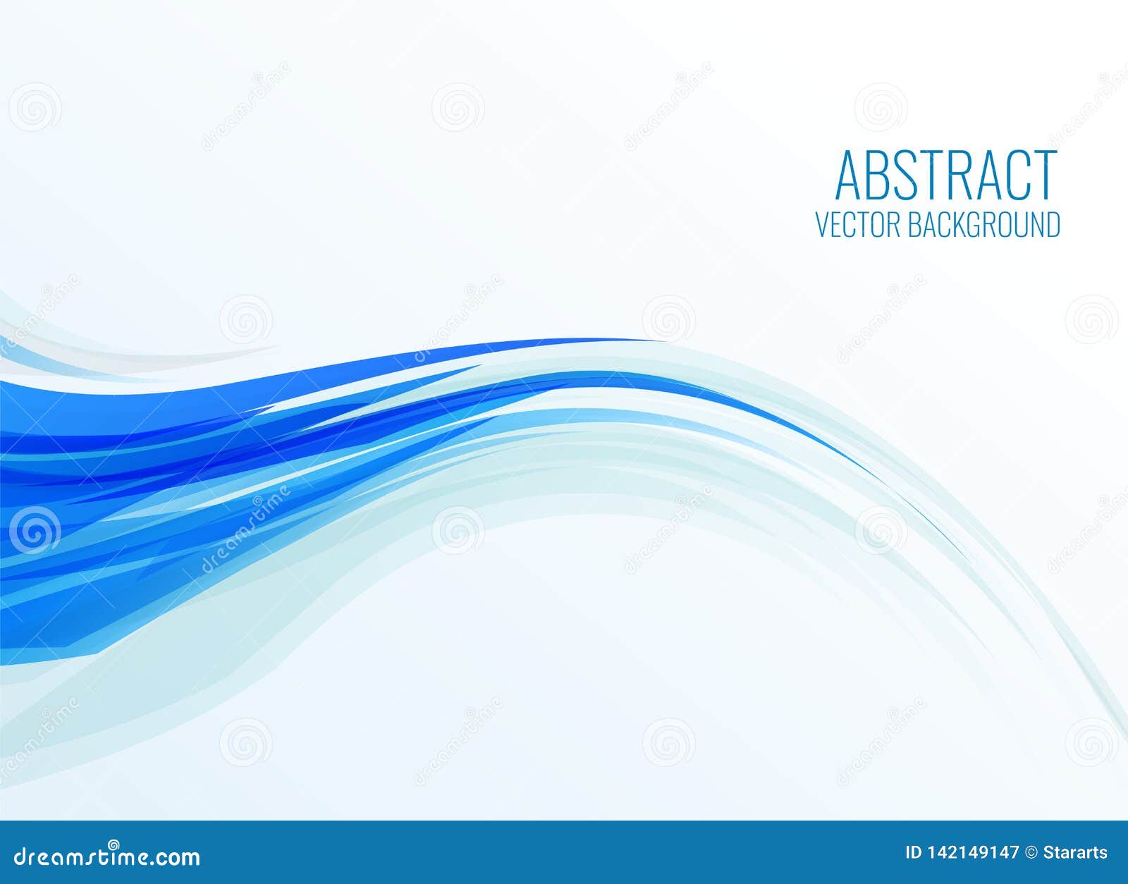 Abstract Blue Wave Background Design Stock Vector - Illustration of modern, blue: 142149147
