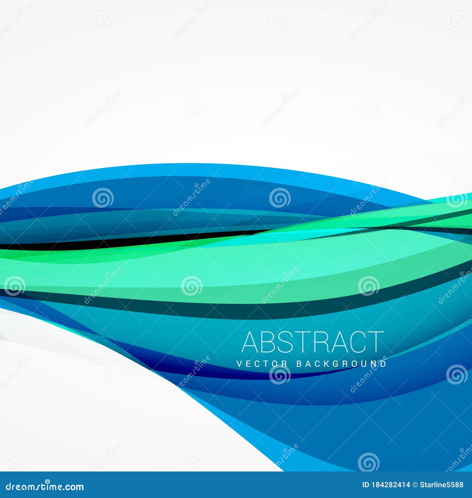 Abstract Blue Wave Background Design Stock Vector - Illustration of ...