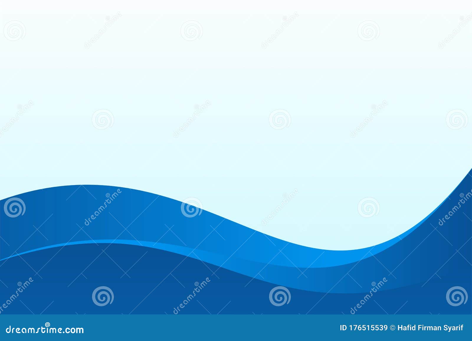 Abstract Blue Wave Background Design Template Vector Stock Vector ...