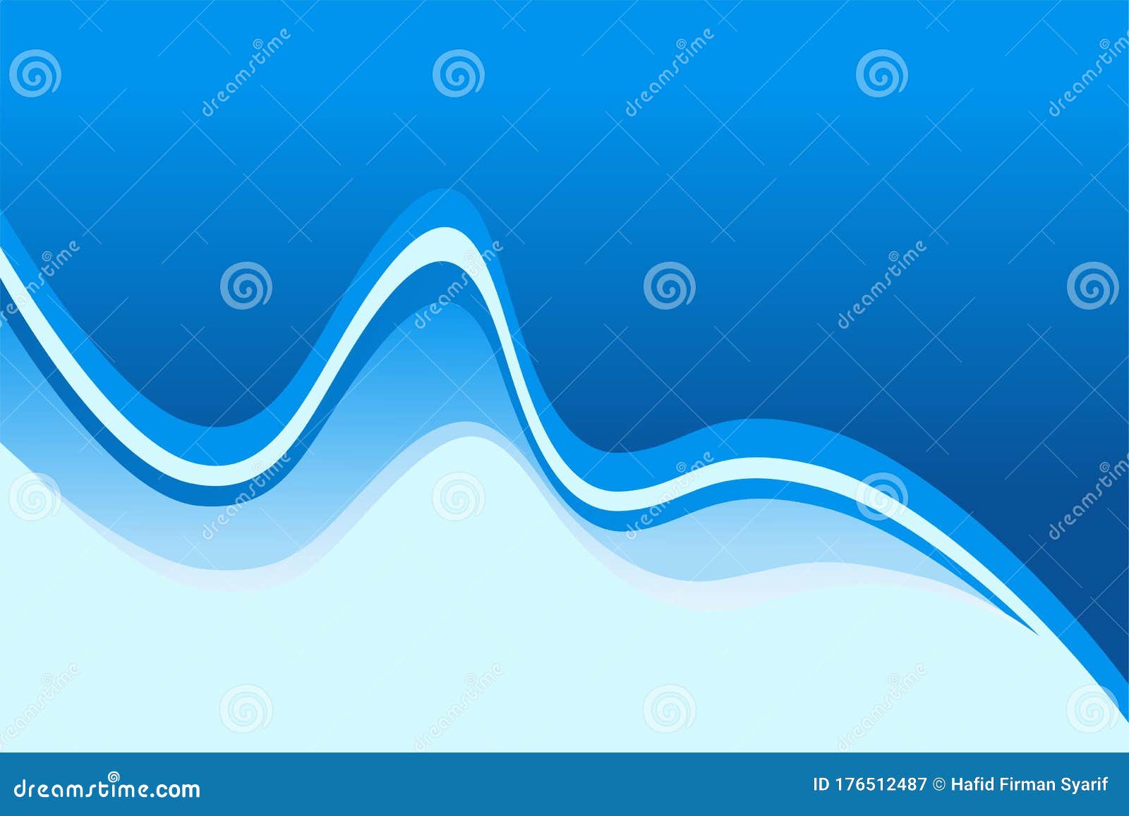 Abstract Blue Wave Background Design Template Vector Stock Vector ...