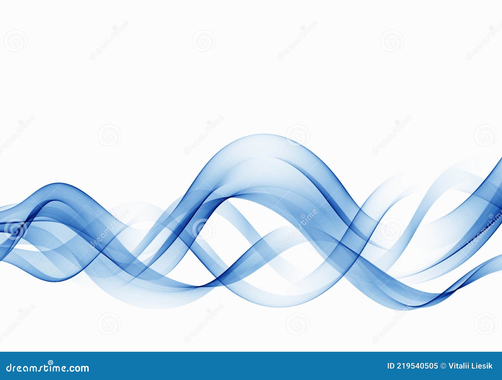 Abstract Blue Wave Background Blue Wave Flow Stock Vector ...