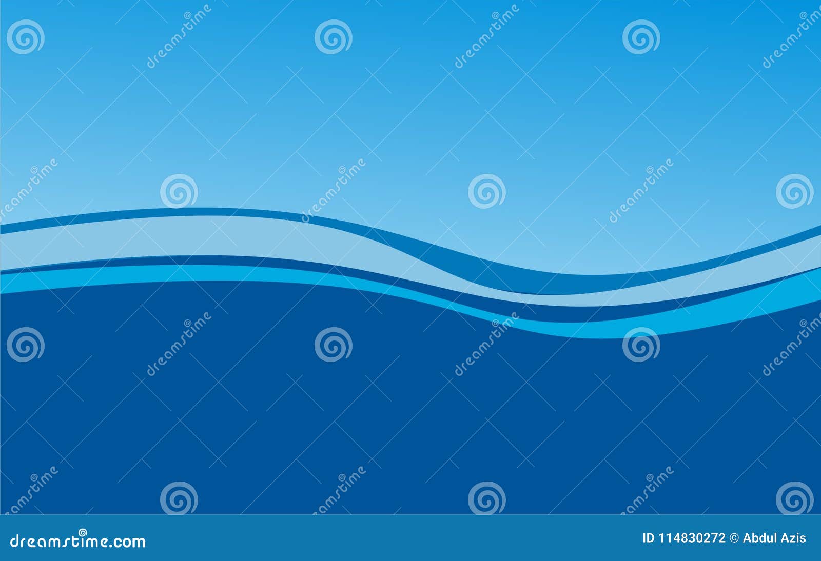 Abstract Blue Wave Background Light and Dark Blue Combination Stock ...