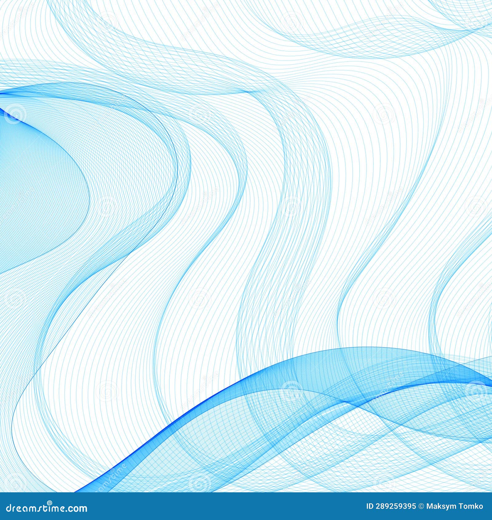 Abstract Blue Wave Background. Blue Minimal Round Lines Abstract ...