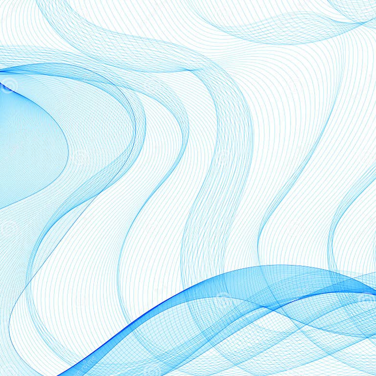Abstract Blue Wave Background. Blue Minimal Round Lines Abstract ...
