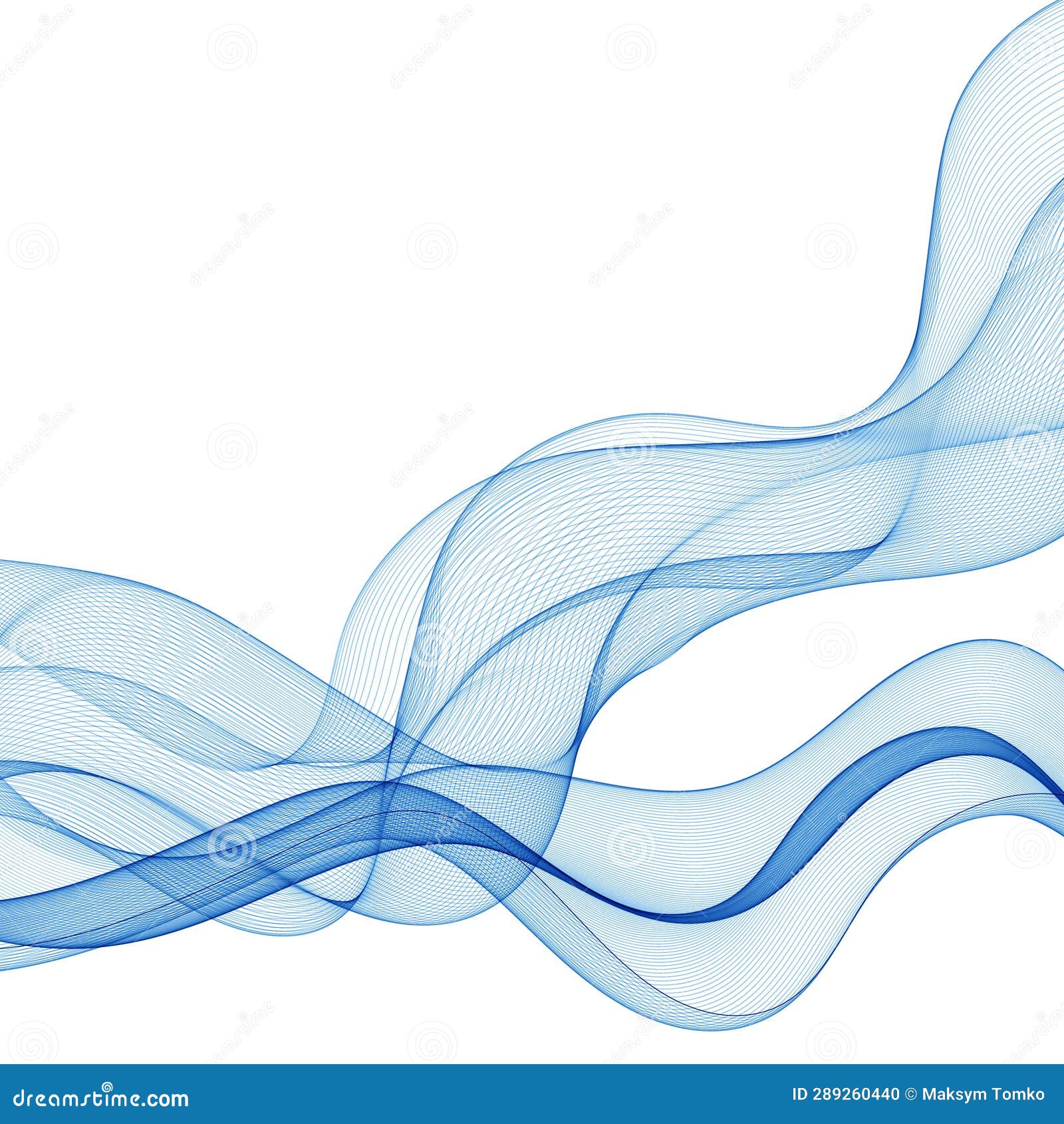 Abstract Blue Wave Background. Blue Minimal Round Lines Abstract ...