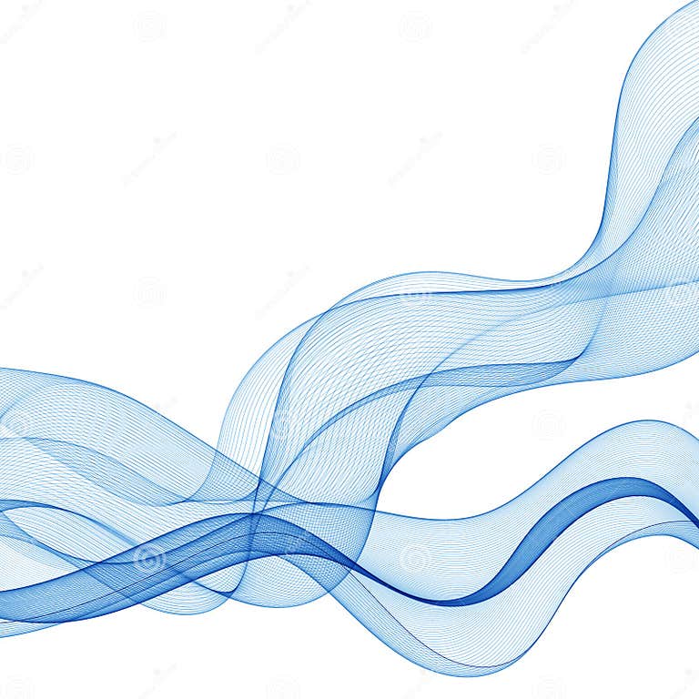 Abstract Blue Wave Background. Blue Minimal Round Lines Abstract ...
