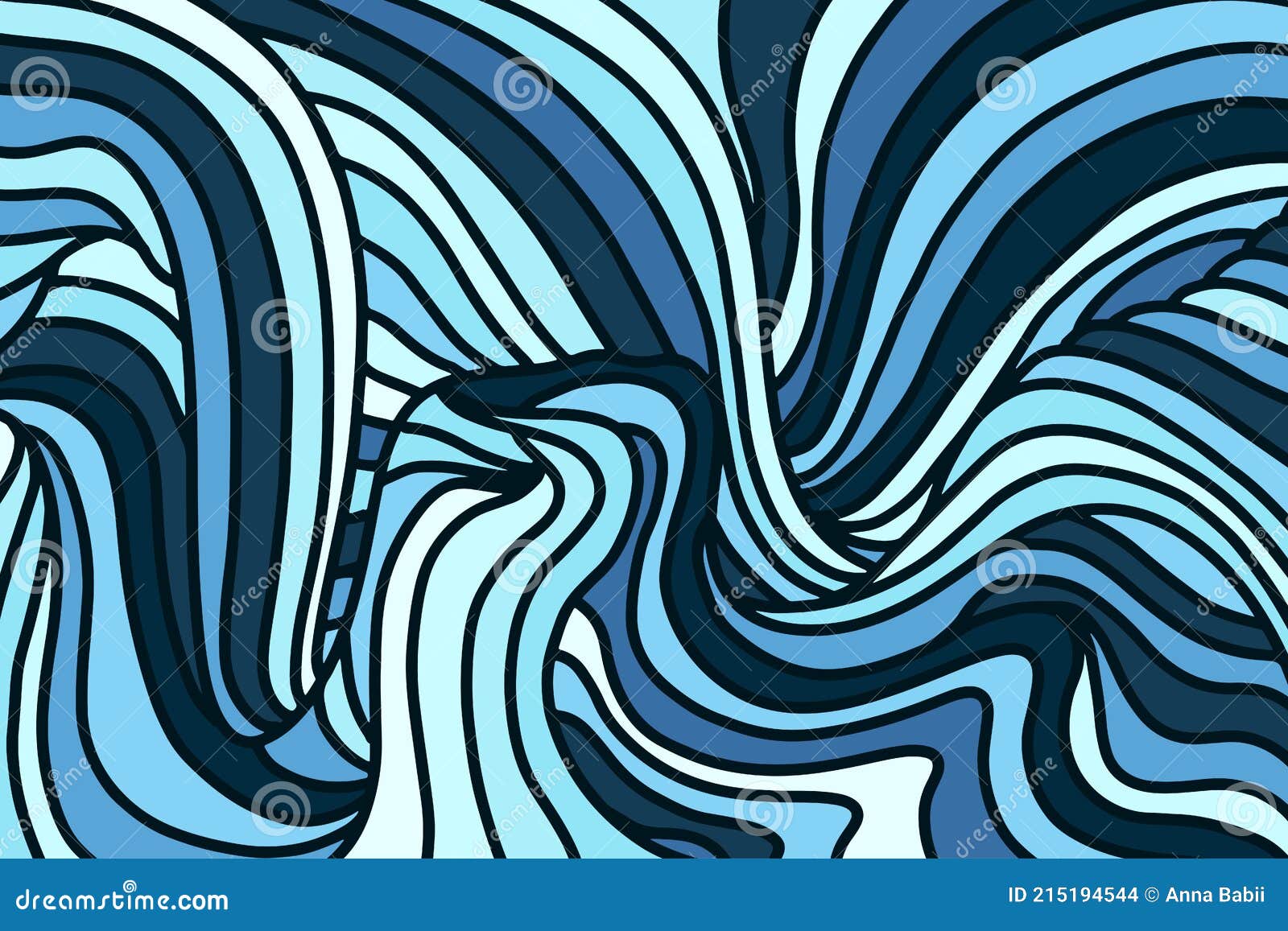 Abstract Blue Wave Background. Ocean Style Texture. Vector Illustration ...