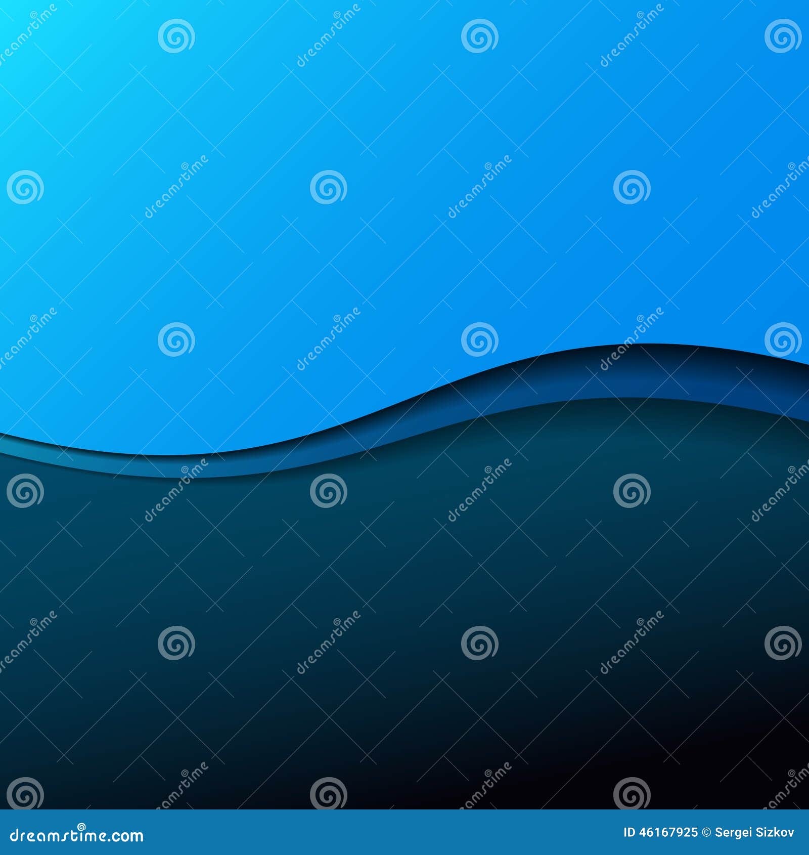 Abstract Blue Wave Background with Stripes Stock Vector - Illustration ...