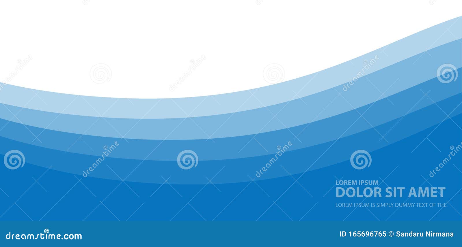 Abstract Blue Wave Background Vector Blue Tone Abstract Decorative ...