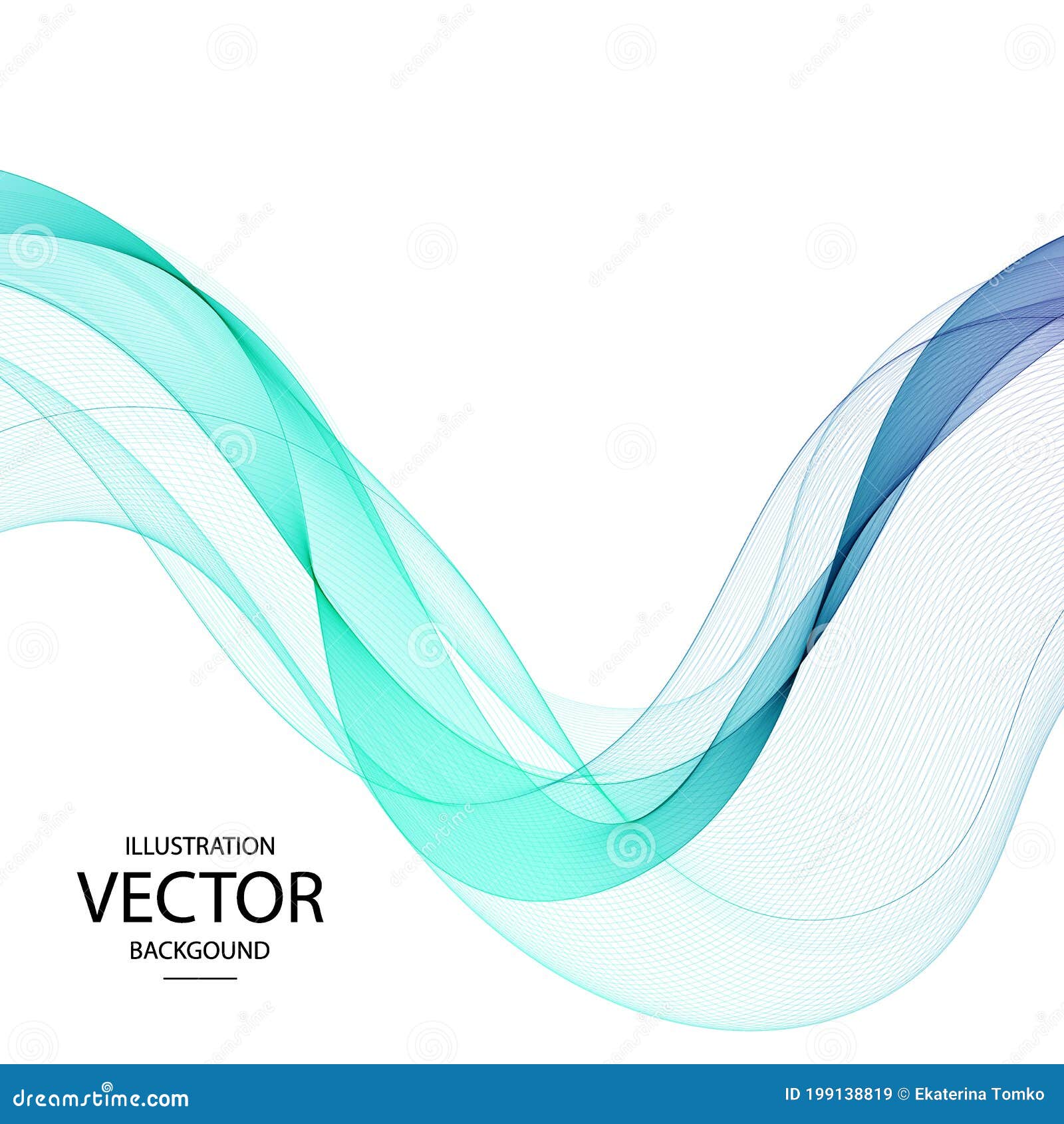 Abstract Blue Wave Background. Vector Illustration. Eps 10 Stock ...