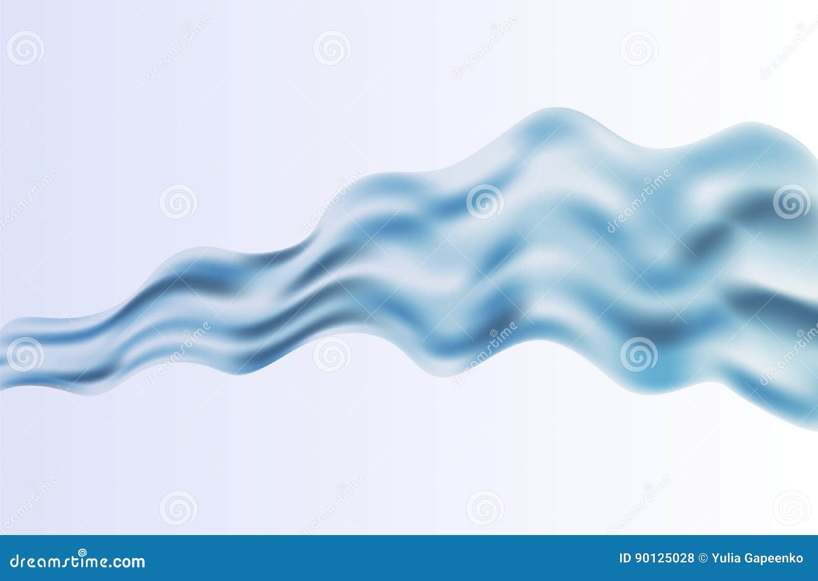 Abstract Blue Wave on Background. Vector Illustration Stock Vector ...