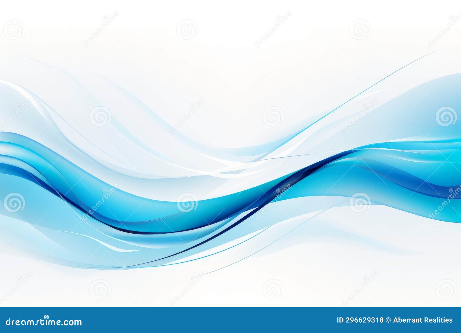 Abstract Blue Wave Background with Wavy Lines Stock Illustration ...