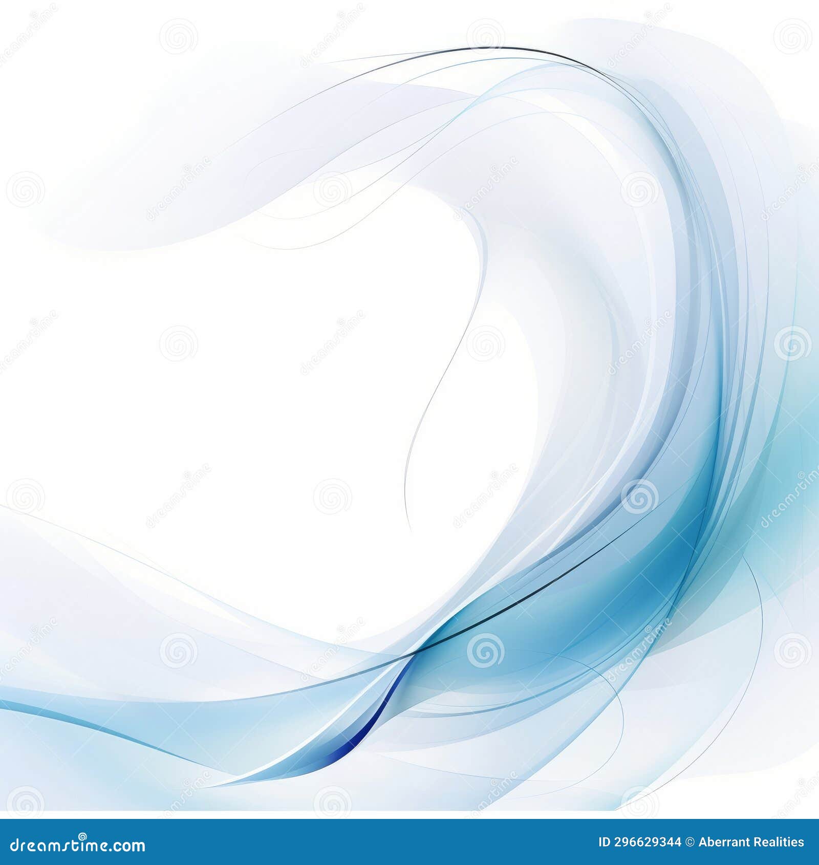 Abstract Blue Wave Background with White Space for Text Stock ...
