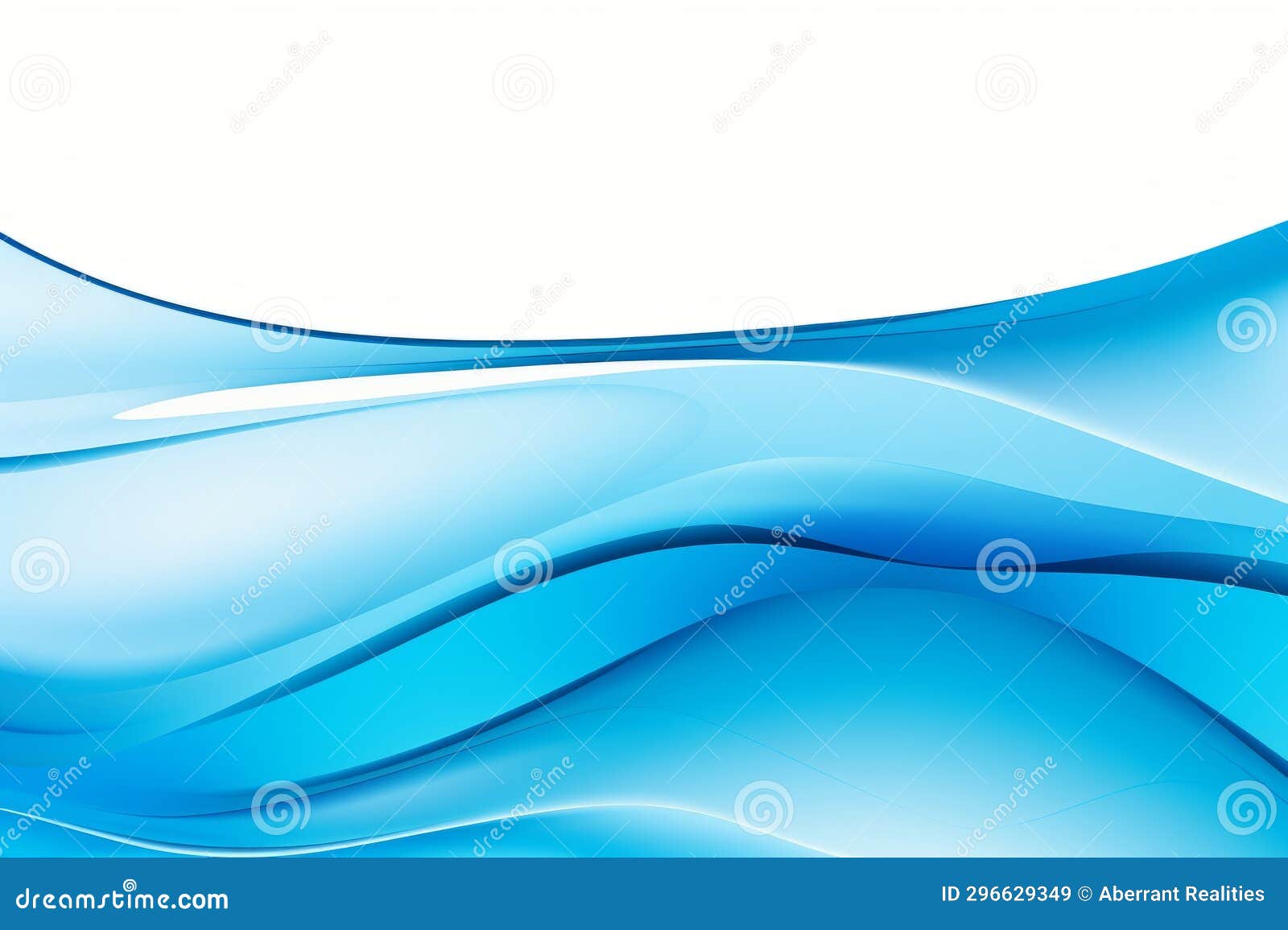 Abstract Blue Wave Background with White Space for Text Stock ...