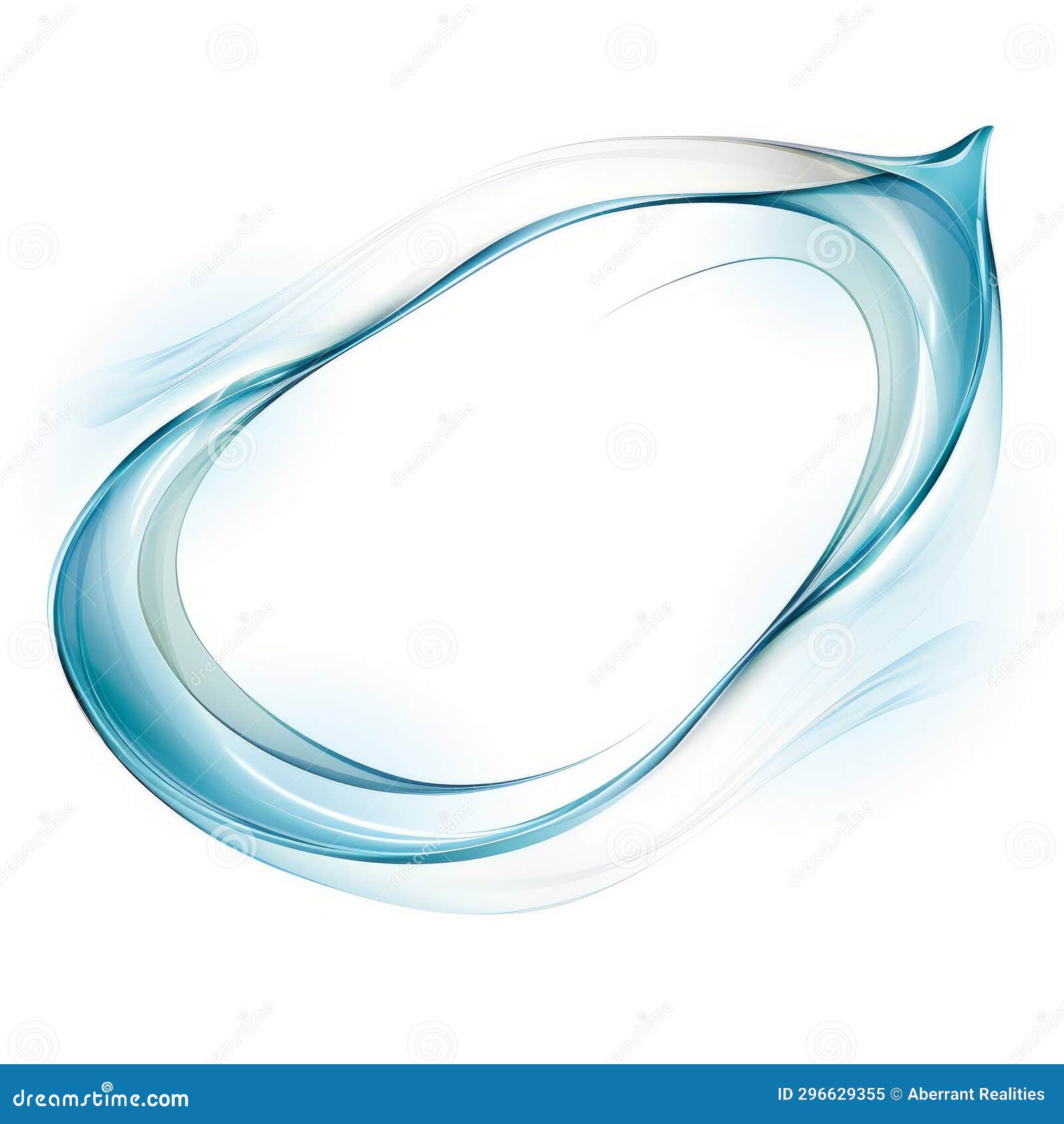 Abstract Blue Wave Background with White Space for Text Stock ...