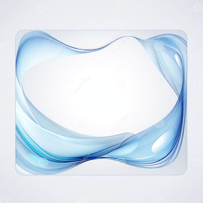 Abstract Blue Wave Background with White Space for Text Stock ...