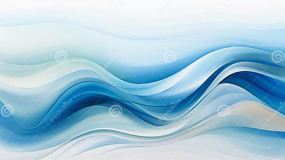 Abstract Blue Wave Background with White and Blue Waves Stock ...
