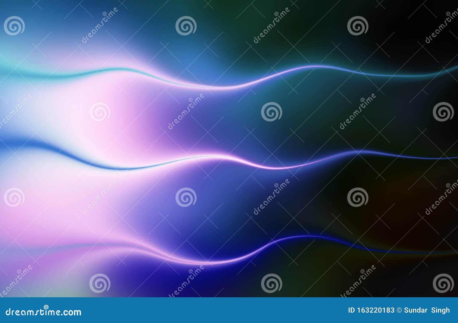 Abstract Blue Wave Bright Gradient Background. Stock Illustration ...