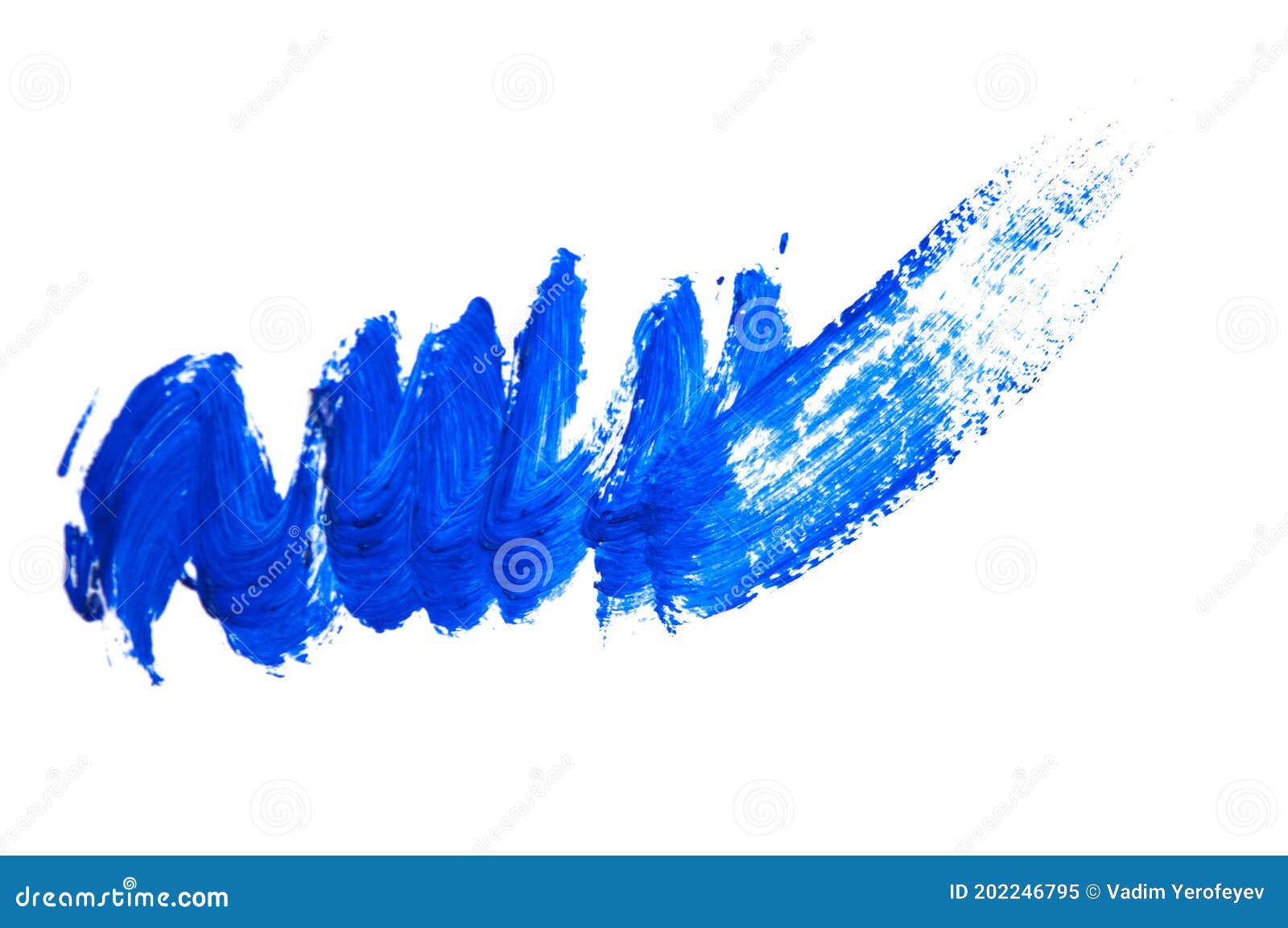 Abstract Blue Wave Brush Stroke Isolated on White Background Stock ...