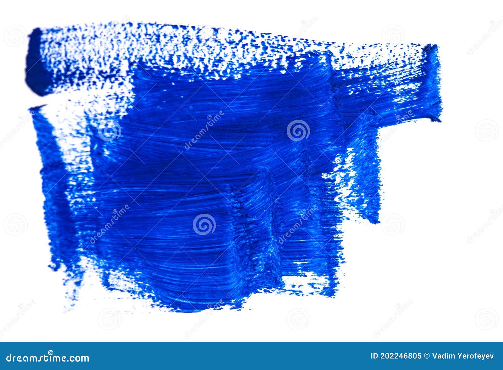 Abstract Blue Wave Brush Stroke Isolated on White Background Stock ...
