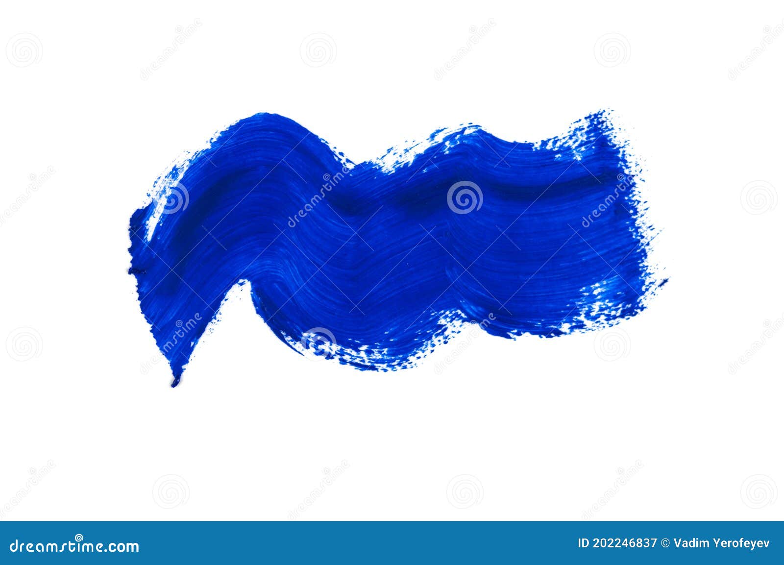 Abstract Blue Wave Brush Stroke Isolated on White Background Stock ...