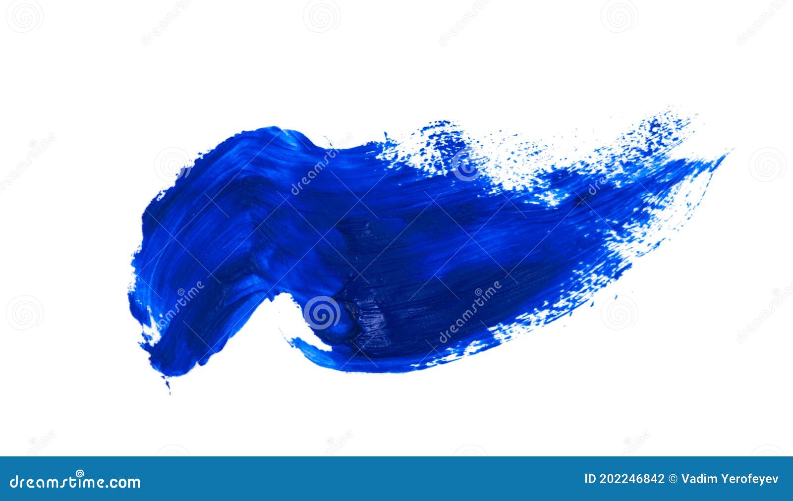 Abstract Blue Wave Brush Stroke Isolated on White Background Stock ...