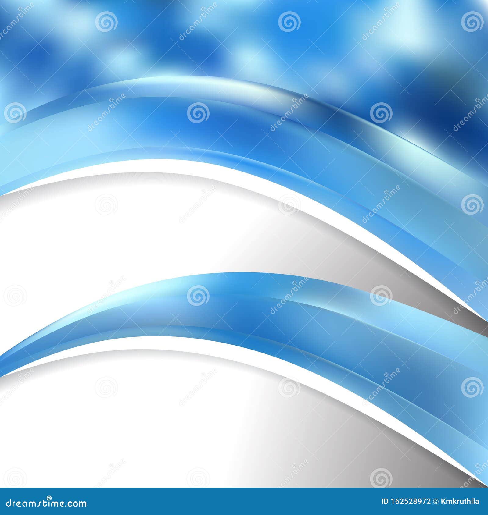 Abstract Blue Wave Business Background Design Template Stock Vector ...