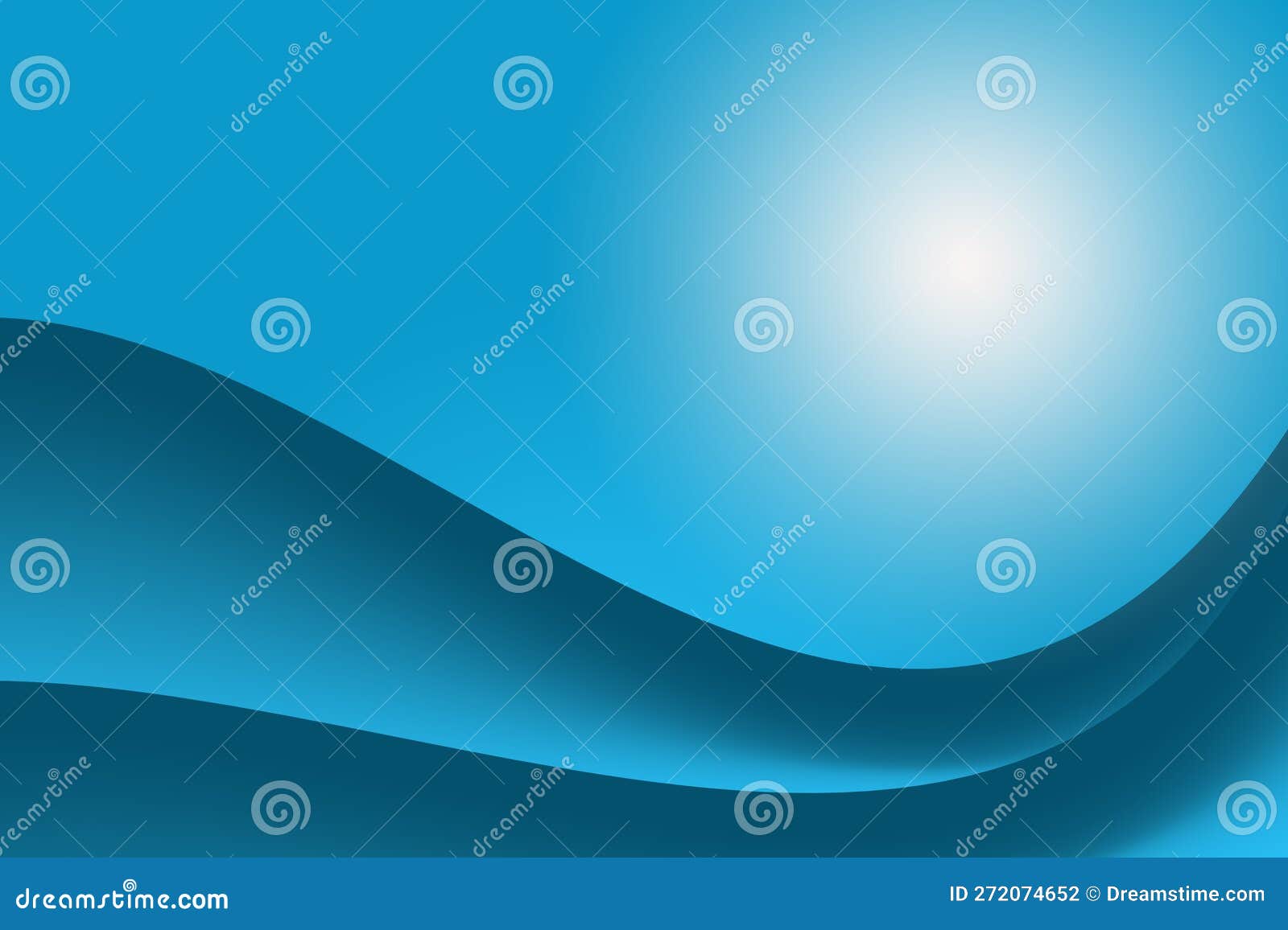 Abstract Blue Wave Background with Flow Pattern. Stock Illustration ...
