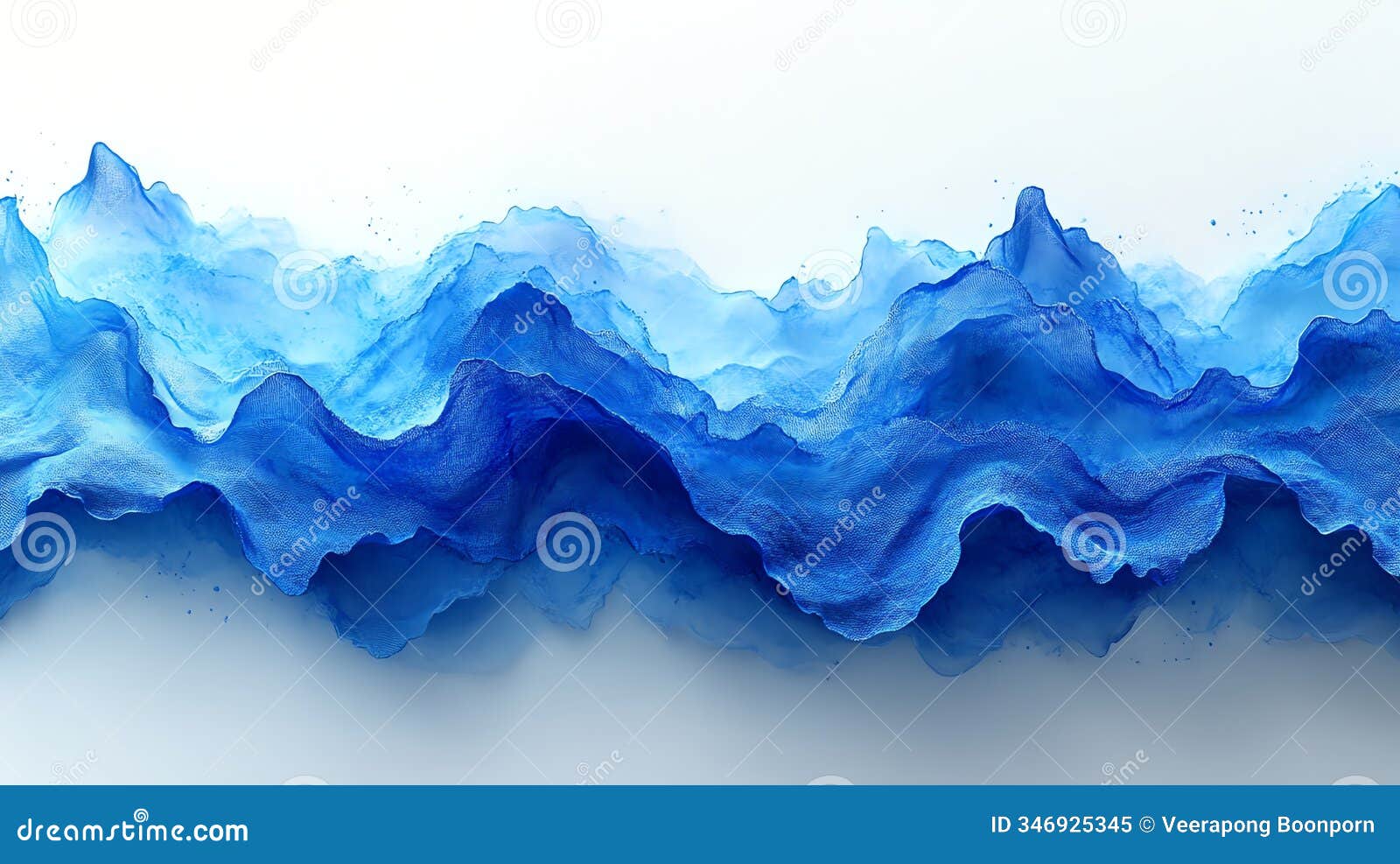 Abstract Blue Wave Design with Fluid Shapes, Perfect for Digital ...