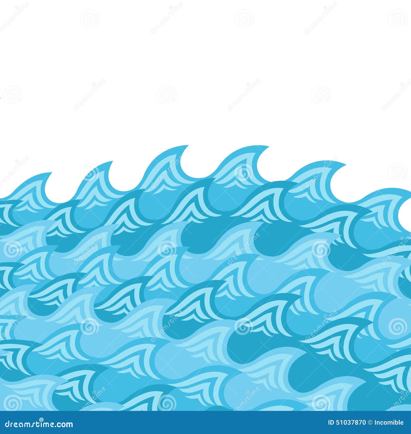 Abstract Blue Wave Design with Plase for Text Stock Vector ...