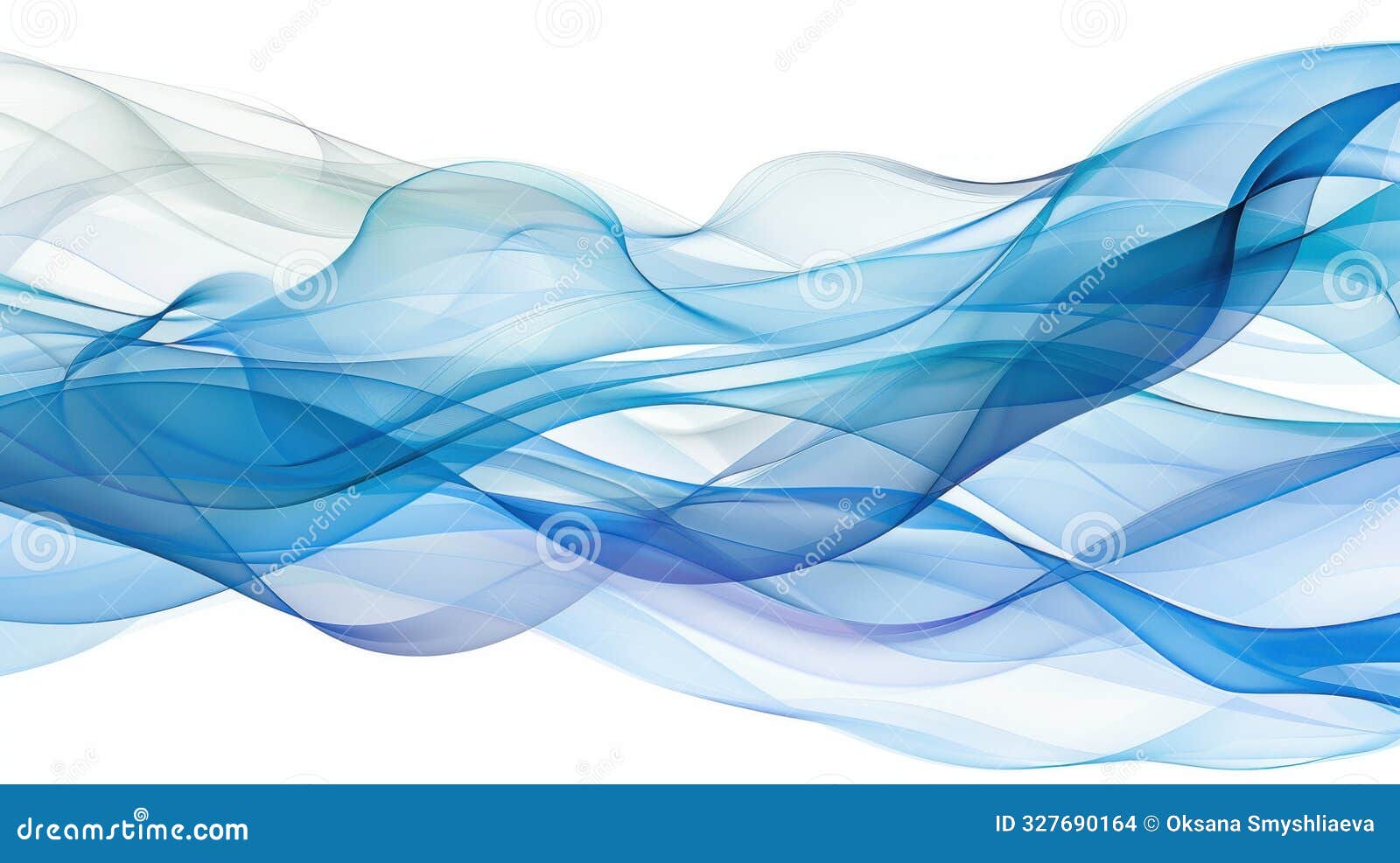 Abstract Blue Wave Design on White Background Stock Photo - Image of ...
