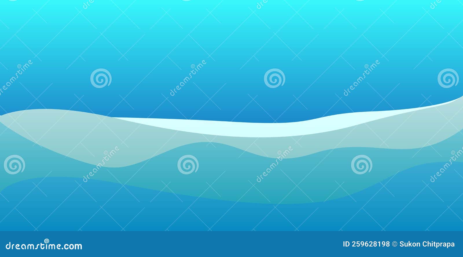 Abstract Blue Wave on Gradient Blue Background Stock Vector ...
