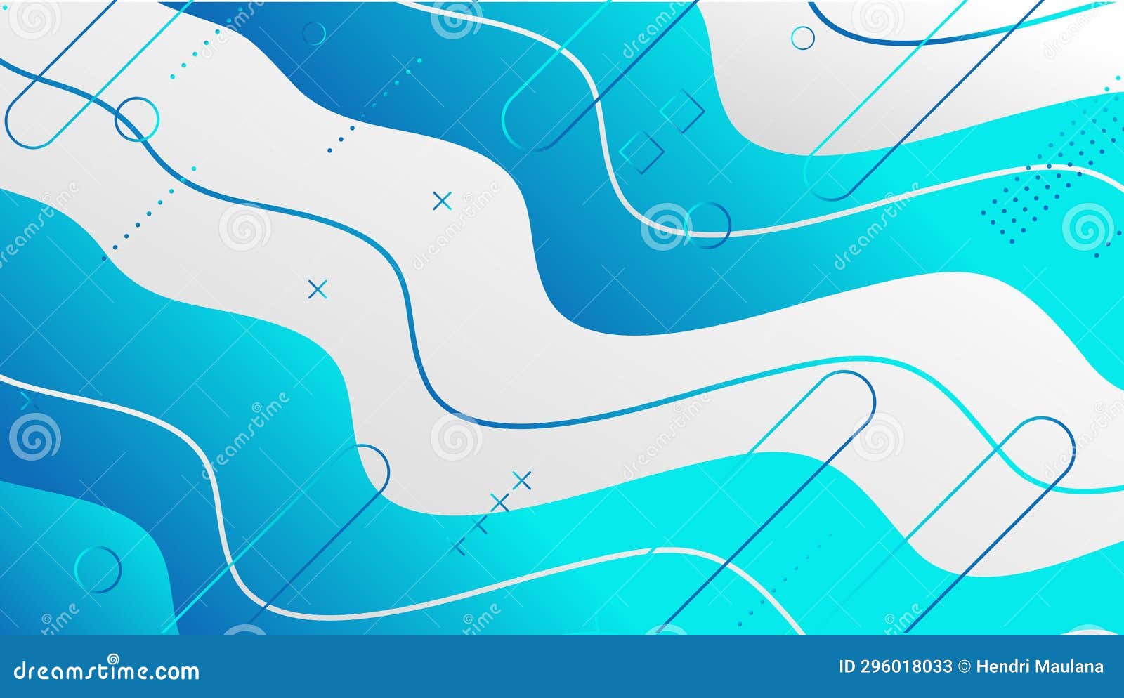 Abstract Blue Wave Gradient Geometric Shapes Background Design Stock ...