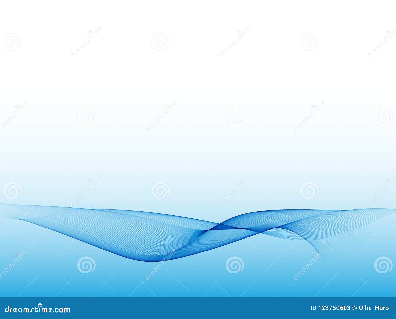 Abstract Blue Wave on a Light Background. Design Element Stock Vector ...