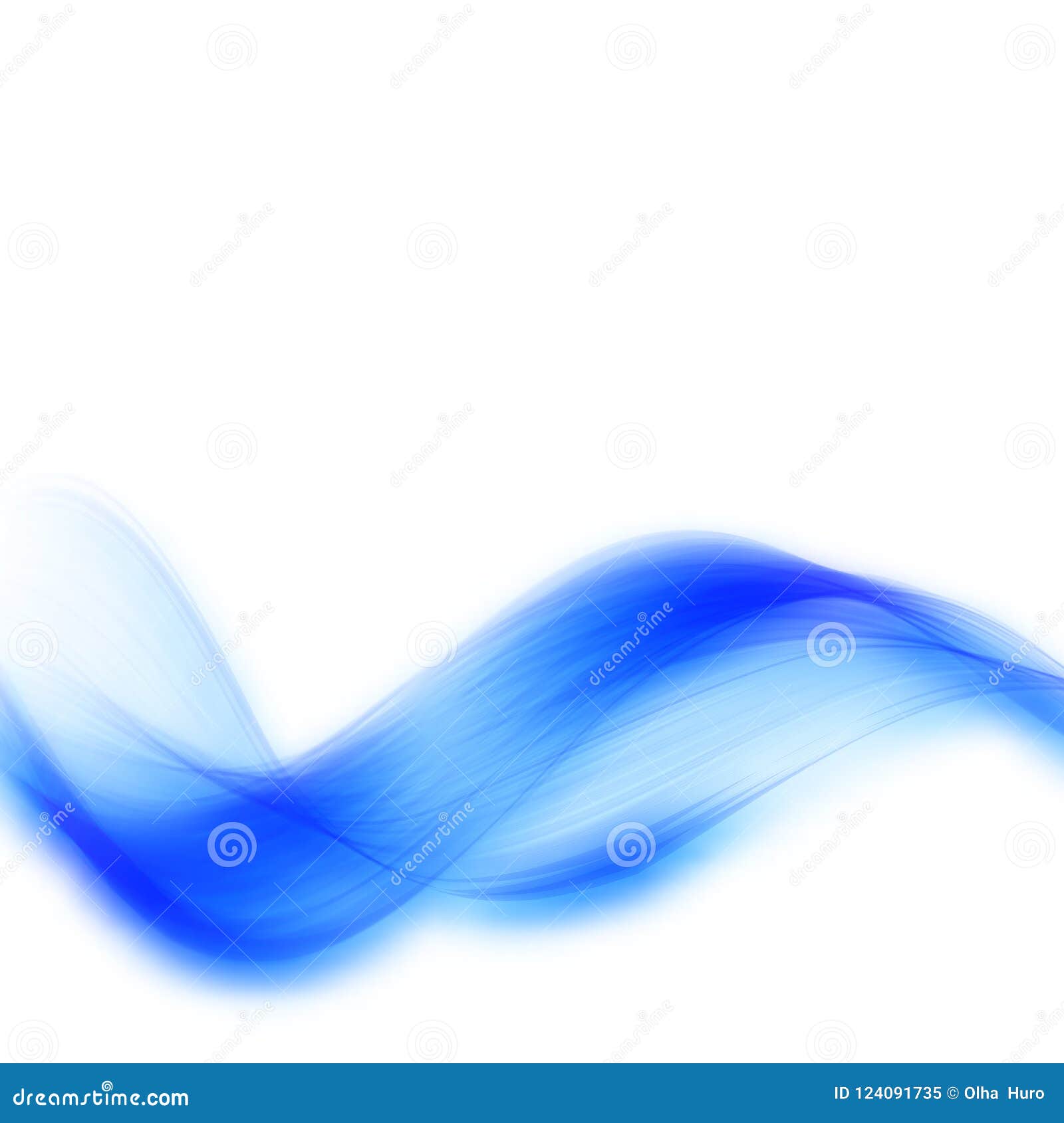 Abstract Blue Wave on a Light Background. Design Element Stock Vector ...