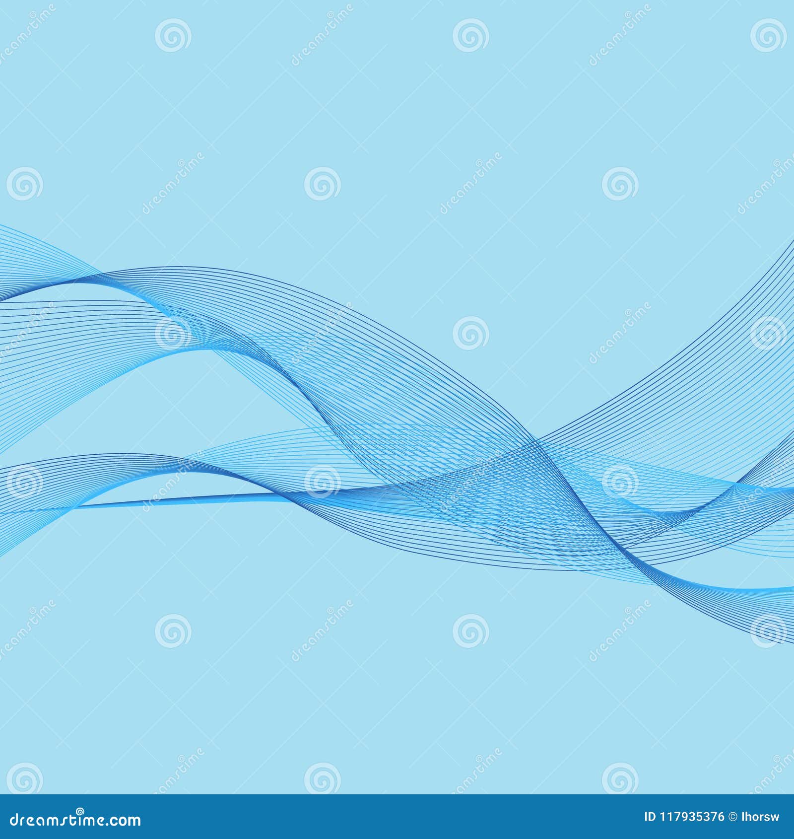 Abstract Blue Wave Lines Vector. Stock Vector - Illustration of ...
