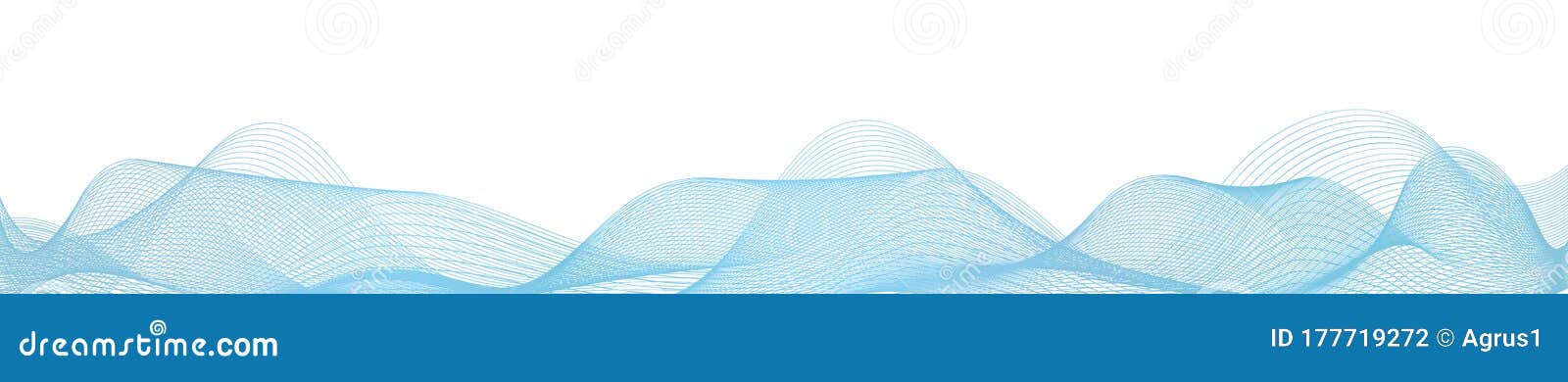 Abstract Blue Wave Lines on White Background Stock Vector ...