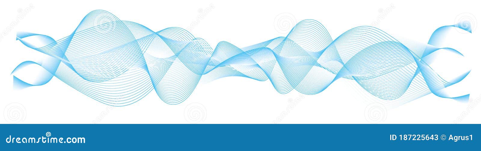 Abstract Blue Wave Lines on White Background Stock Vector ...