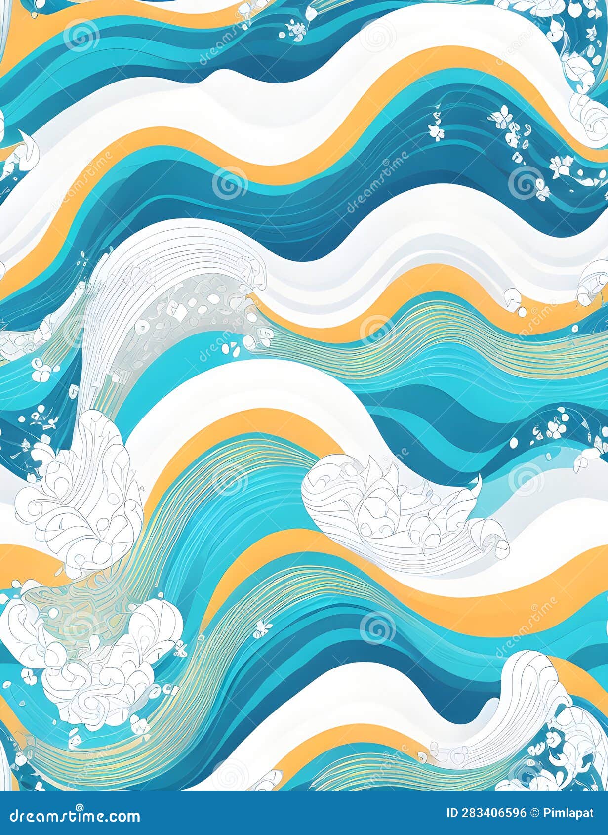 Modern Blue Wave for Design Stock Illustration - Illustration of ...