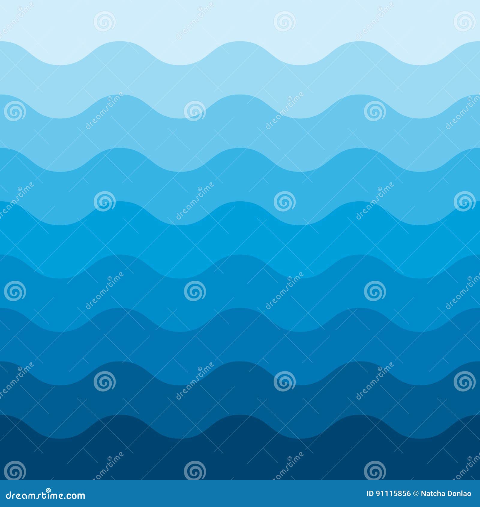 Abstract Blue Wave Pattern Background Stock Illustration - Illustration ...