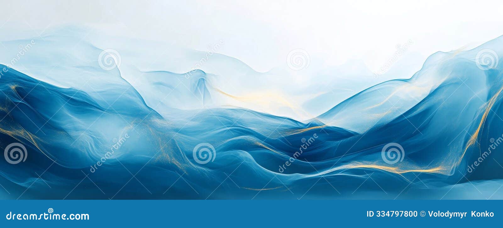 Abstract Blue Wave Pattern with Flowing Shapes, Tranquil Vibe. Modern ...