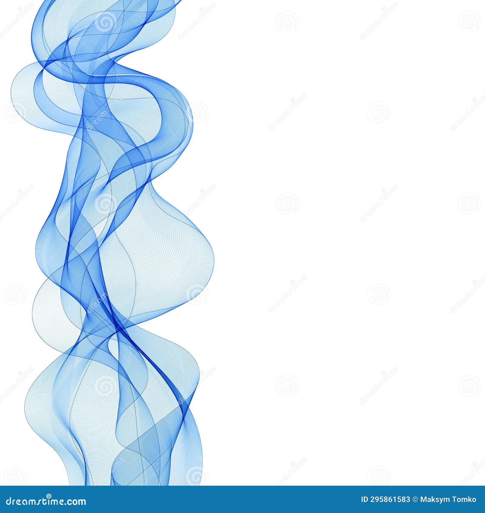 Abstract Blue Wave. Wave Pattern. Vector Geometric Illustration. EPS 10 ...
