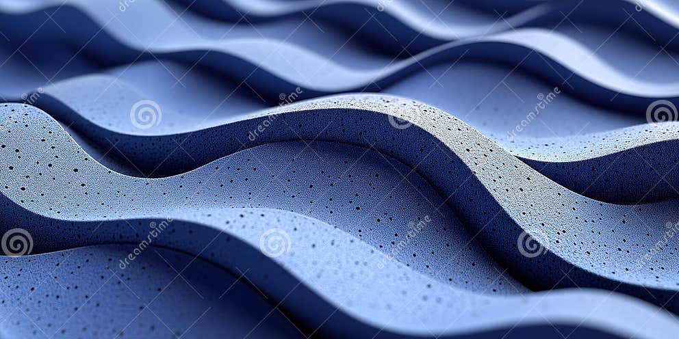 Abstract Blue Wave Patterns Create a Soothing Visual Effect in a Modern ...