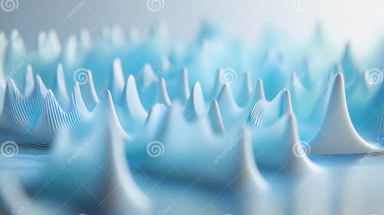 Abstract Blue Wave Patterns on Textured Surface with Depth Effects ...