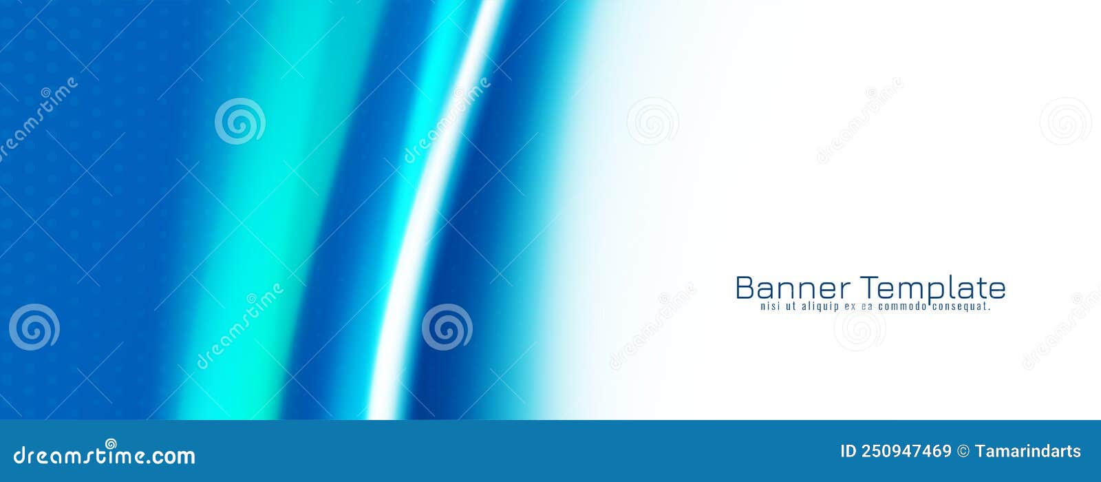 Abstract Blue Wave Style Banner Design Stock Vector - Illustration of ...