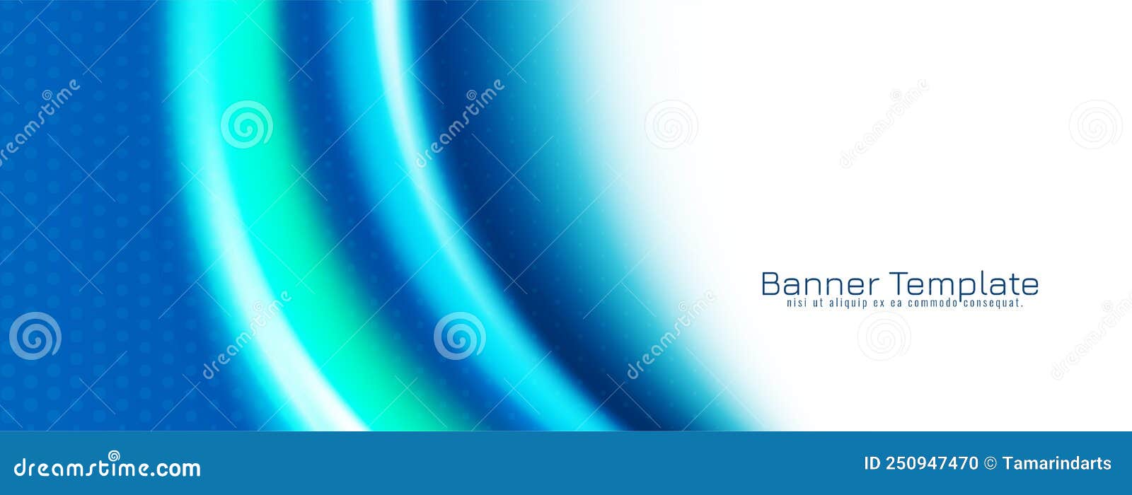 Abstract Blue Wave Style Banner Design Stock Vector - Illustration of ...