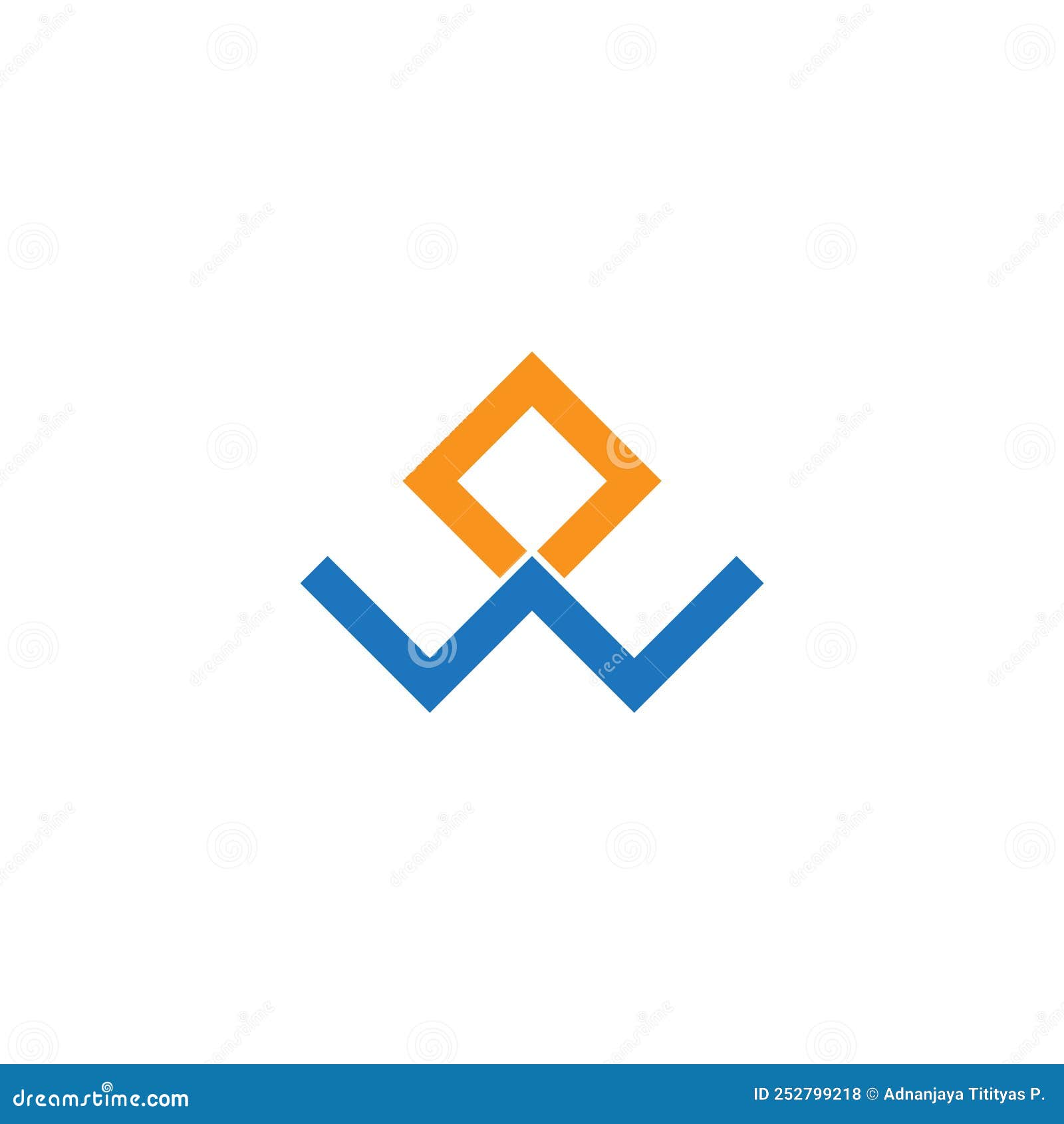 Abstract Blue Wave Sun Colorful Simple Line Logo Vector Stock Vector ...