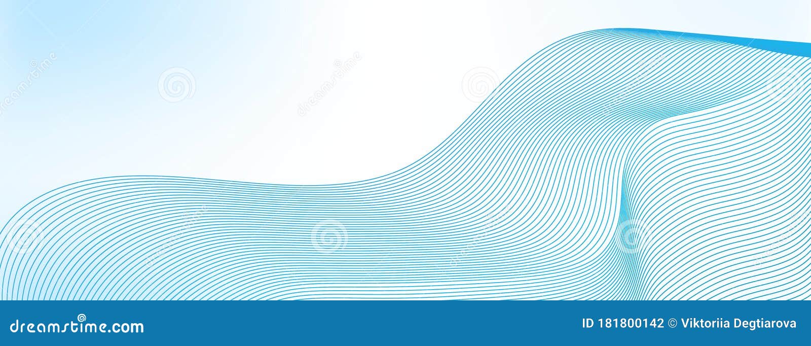 Abstract Blue Wave. Template with Blend Shapes. Vector Illustration ...