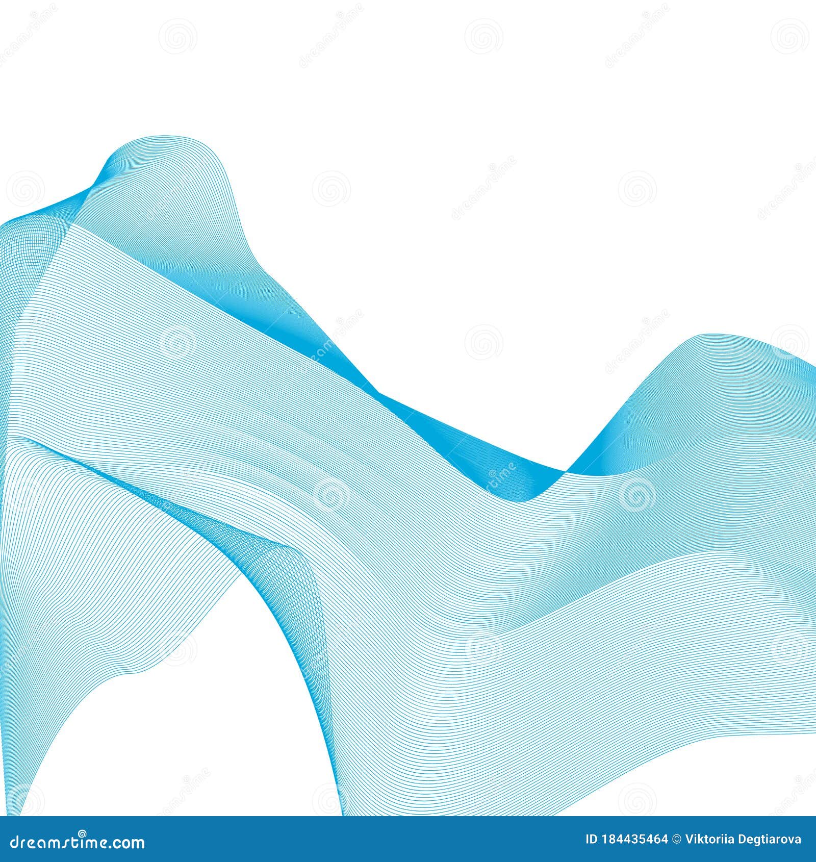 Abstract Blue Wave. Template with Blend Shapes. Vector Illustration ...