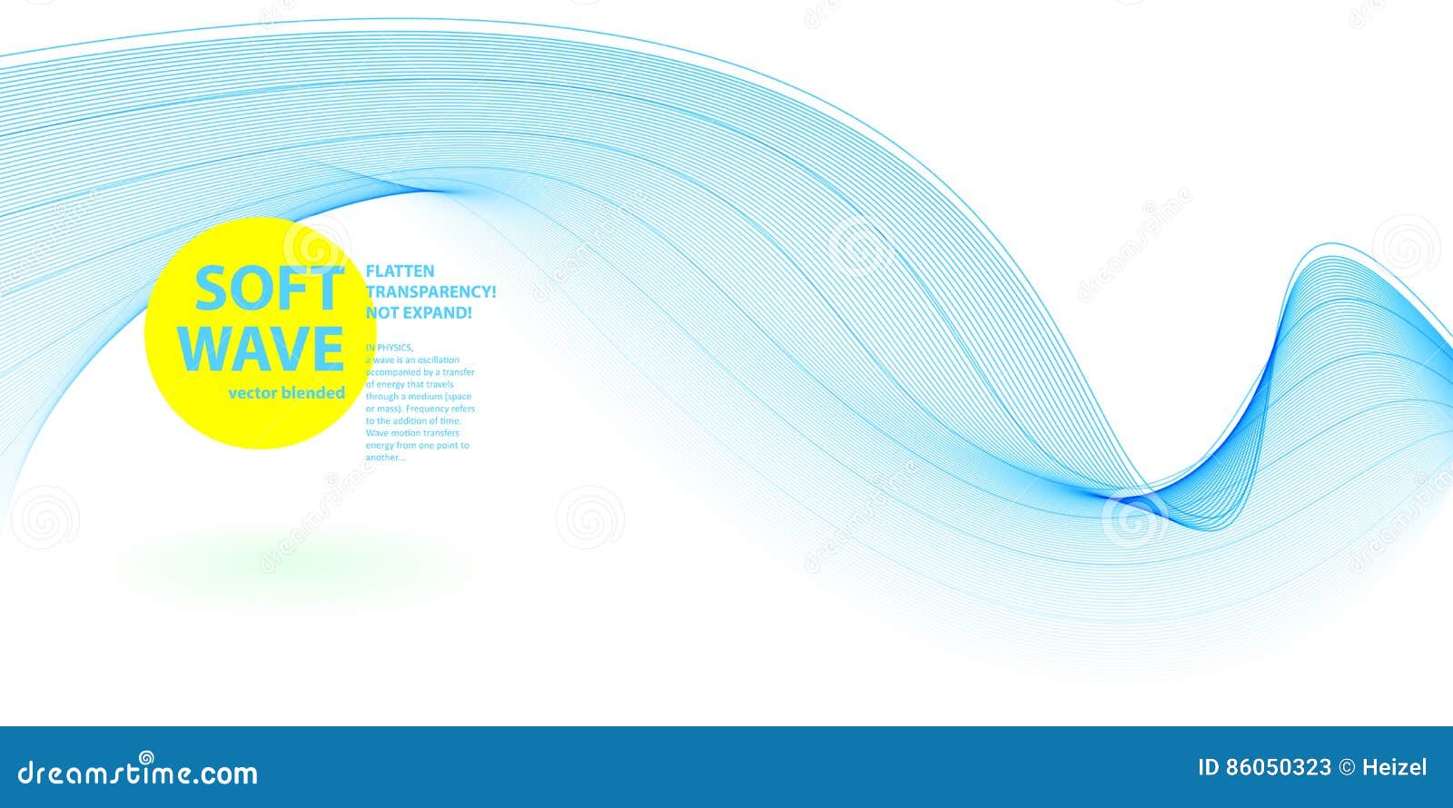 Abstract Blue Wave Template Stock Vector - Illustration of template ...